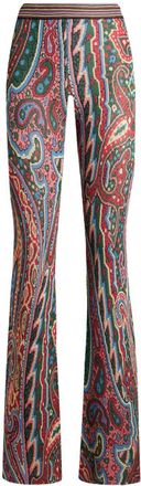 Etro Gestrickte Hose mit Paisleymuster - Blau
