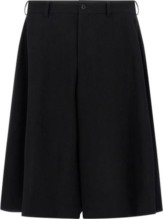 Comme Des Garçons bermuda ample à plis - Noir