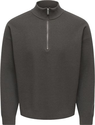 Only & Sons Onsview Ls Jaquard 1/2 Zip Ds Noos