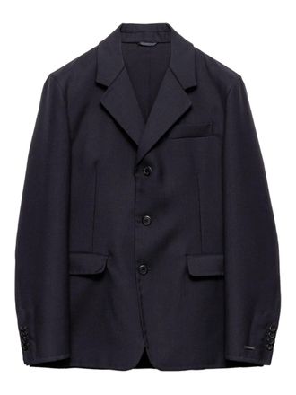 Prada blazer à revers crantés - Bleu