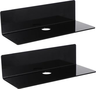 SOLUSTRE 2 Stück Wandhalterung für Lautsprecher aus Bohrfreies Einfach zu Montierendes Wandregal zur Platzsparenden Aufbewahrung und Präsentation im Haushalt S