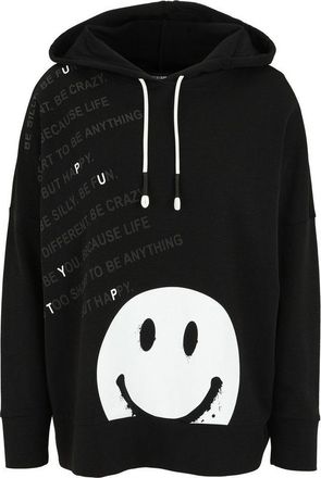 Doris Streich Hoodie mit Hoodie und Smiley-Motiv