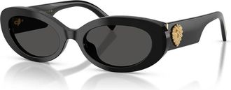 Dolce & Gabbana Oval Sonnenbrille - - Accessories - unisex - Schwarzk - 53 MM