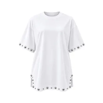 A Paper Kid T-shirt oversize - Femme - Tops - Blanc - Taille: 48 FR