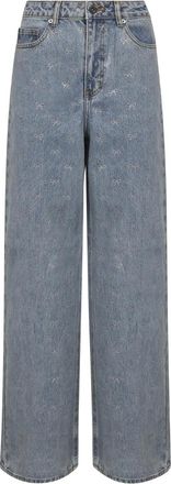 Self Portrait Femme, Jeans, Bleu, Taille: W26 Diamante Bow Jeans