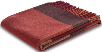 BIEDERLACK Plaid Pleasant Schurwolle/Kaschmir Rubin Gr&ouml;&szlig;e 130x170 cm