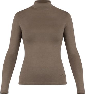 Normani Langarmshirt Damen Merino Longsleeve mit Stehkragen Romsey Ski-Unterw&auml;sche Rundhals Merino Pullover Unterhemd - 100 % Merinowolle