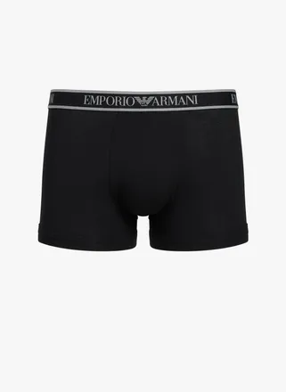 Emporio Armani Lot de trois boxers unis en coton m&eacute;lang&eacute;