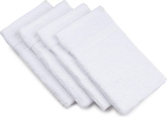 Gözze New York Gästehandtuch, 4er Set, Weich und saugfähig, 100% Baumwolle, 30 x 50 cm - Weiß