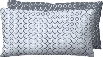 Biberna 0636045 Mix & Match Kopfkissenbezug Mako-Baumwoll-Satin 1x 40x80 cm, blau