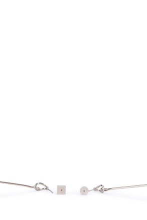 Jacquemus Womens Les Grandes Boucles Nodo Silverbrown Principal:wood Brass Earrings