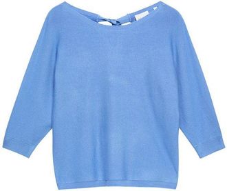 Comma 3/4 Arm-Pullover Strickpullover Feinstrickpullover mit Fledermaus&auml;rmeln und Satinband