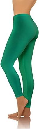 Sesto Senso Femme Leggings Vert Long Fille Coton Coloré Jambes Longues Fitness Yoga Pantalon de Sport XXL Green