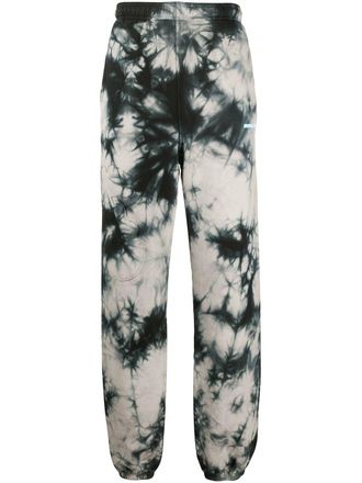 Off-white pantalon de jogging &agrave; motif tie-dye - Tons neutres