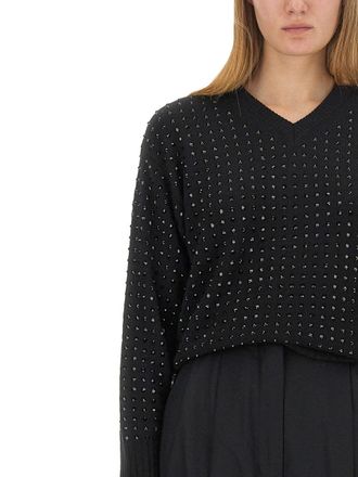 Sportmax Wool Jersey Blend Sweater - Black