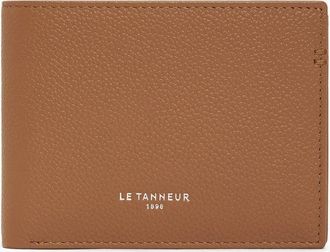 Le Tanneur Portefeuille &agrave; rabat 2 volets Lucien en cuir grain&eacute;