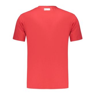 Dirk Bikkembergs Half-Logo Kurzarm-T-Shirt - - Tops - Herren - Rot - M
