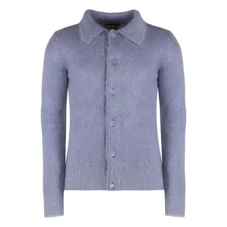 Gucci Brushed Wool Mohair Cardigan - - Knitwear - Herren - Lila - L