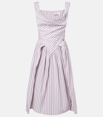 Vivienne Westwood Robe Sunday en coton &agrave; rayures