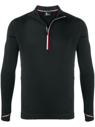 Moncler haut &agrave; col montant zipp&eacute; - Noir