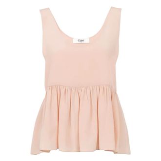 Chlo&eacute; &Auml;rmelloses Top mit Raffungen - - Blouses & Shirts - Damen - Rosa - 2XS