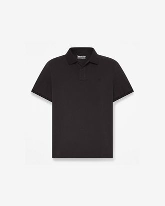 Timberland Millers River Kurzarm-Polohemd f&uuml;r Herren in Schwarz, Herren, Schwarz, Gr&ouml;&szlig;e