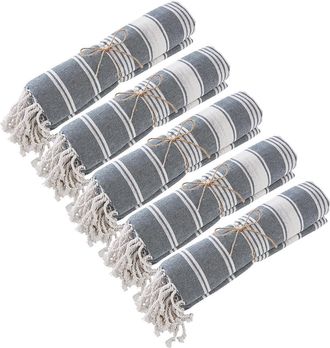 Butlers Surfside Badetuch 90x170 gestreift - Hamamtuch mit Fransen - Baumwolldecke, Handtuch, Strandtuch, Saunatuch