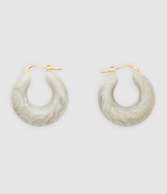 Vanessa Baroni Boucles doreilles Circlet Snow Green Marble