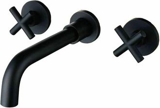 No Brand Unterputz-Zweigriff-Waschtischarmatur carbini mattschwarz