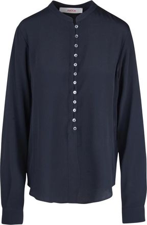 Jucca Femme, Blouses et Chemises, Noir, Taille: 42 FR Chemise &agrave; col cor&eacute;en