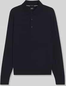 HUGO BOSS Regular Fit Poloshirt aus reiner Wolle Modell Lancione