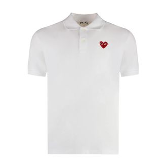Comme Des Gar&ccedil;ons Polohemd aus Baumwoll-Piqu&eacute; - - Tops - Herren - Wei&szlig; - XL