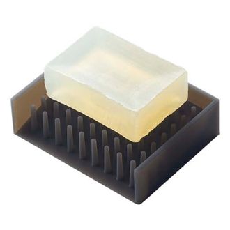 Yamazaki Tableware Selbstentleerende Seifenschale Seifenablage, Silikon, Schwarz, One Size