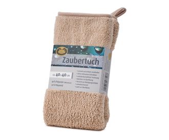 Gözze Zaubertuch, Sehr saugstarkes Mikrofasertuch, 600 g/m², Reinigungstuch für Bad, Küche und Auto, 40 x 40 cm - Sand