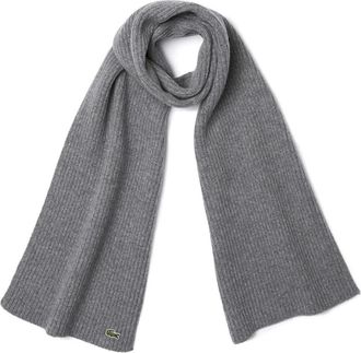 Lacoste unisex, Accessoires, Gris, Taille: ONE Size Rib Knit Scarf