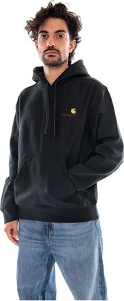 Carhartt Work in Progress Kapuzenpullover American Script Sweatshirt - - Sweatshirts & Hoodies - Herren - Schwarzk - 2XL