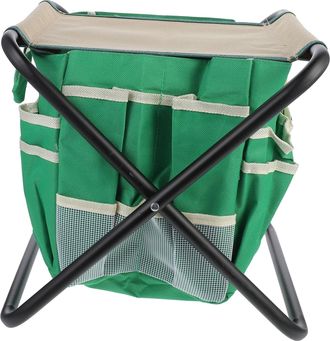 BESPORTBLE Multifunktionaler Klappbarer Gartensitz mit Werkzeugtasche Tragbarer Outdoor hocker für Camping Angeln Gartenarbeit Robust und Platzsparend für Unterw