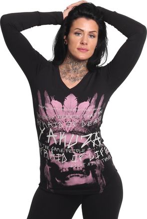 Yakuza Damen Afraid Slim Langarm T-Shirt