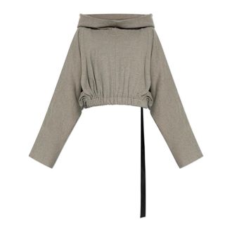 Rick Owens Kurzer Hoodie - - Sweatshirts & Hoodies - Damen - Grau - ONE SIZE