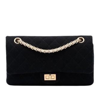 Chanel Sac bandouli&egrave;re matelass&eacute; en jersey Pre-owned - Femme - Pre-owned - Noir - Taille: ONE Size