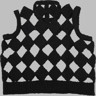 Rick Owens Cashmere Silk Jacquard Tank Top - Black