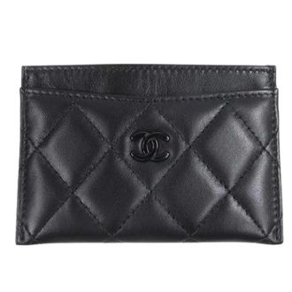 Chanel Portefeuille en cuir Pre-owned - Femme - Pre-owned - Noir - Taille: ONE Size
