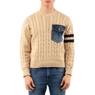 Dsquared2 Herren, Strickwaren, Beige, SGr&ouml;&szlig;e