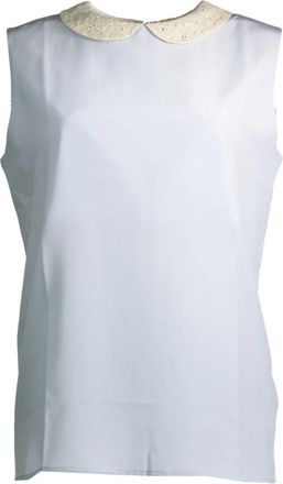 GANT Femme, Blouses et Chemises, Blanc, Taille: 48 FR D&eacute;bardeur &agrave; larges bretelles