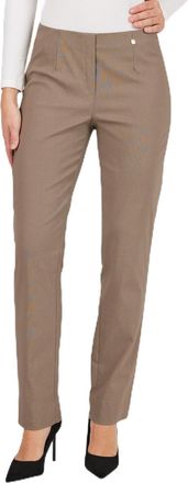 Robell Style Marie - Stoffhose Damen high Waist - Damenhose Power Stretch - Bengaline Stoff Hose mit Schlitz am Saum - Bitte eine Gr&ouml;&szlig;e Kleiner bestellen - T