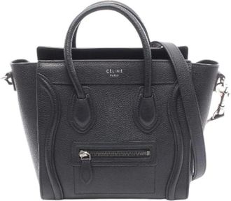 Celine Pre-owned Luggage Nano Shopper 2way Handbag - Femme - Pre-owned - Noir - Taille: ONE Size