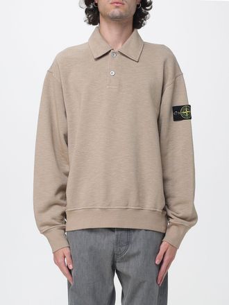 Stone Island Lang&auml;rmeliges Poloshirt aus Baumwolle in Relaxed Fit mit Logo