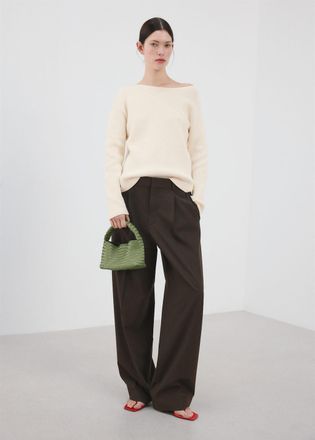 Mango Pull maille col bateau &eacute;cru - Femme - XS - MANGO