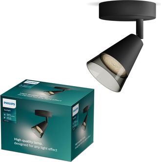 Philips Cleft LED 1er Spotleuchte, GU10 Lampe nicht enthalten, Schwarz, IP20