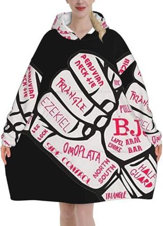 Generic Sweat &agrave; capuche noir et blanc &agrave; carreaux de buffle pour femmes et hommes adultes surdimensionn&eacute;s pour une couverture douce et chaude